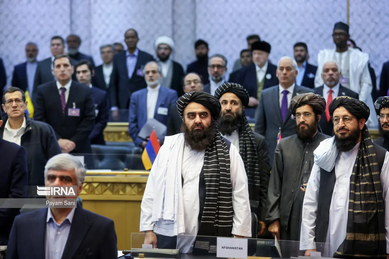 حضور پررنگ نمایندگان طالبان در کنفرانس بینالمللی تهران درخصوص فلسطین عکس